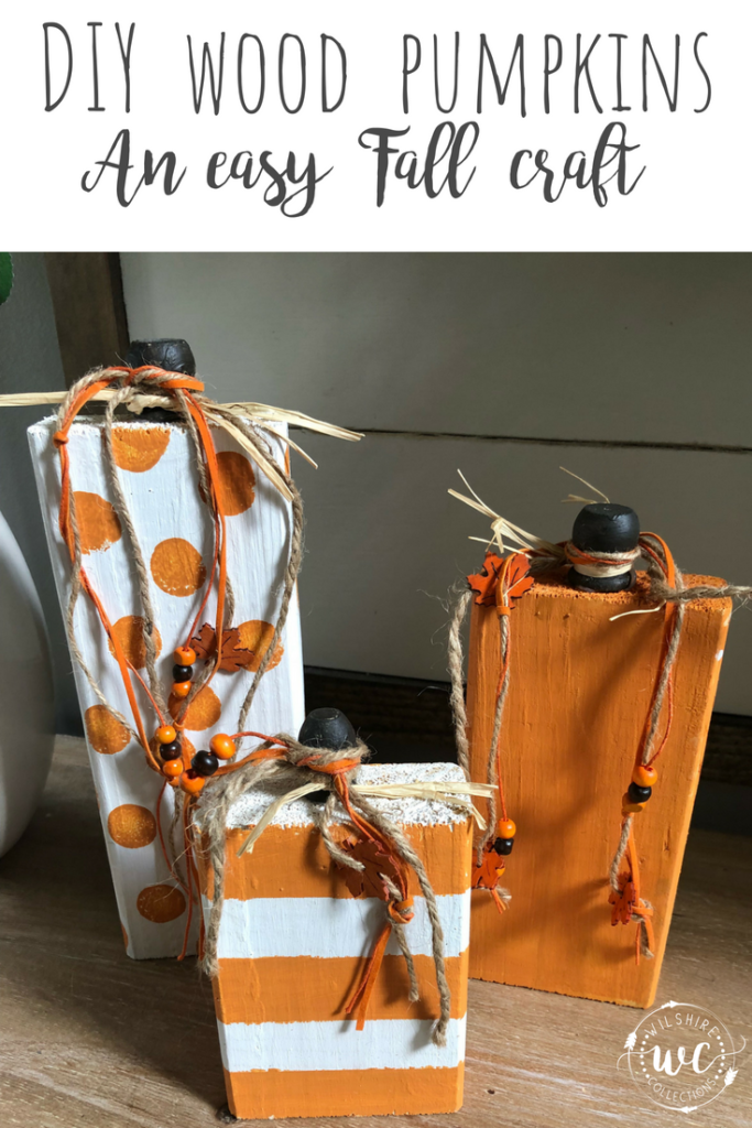 DIY wood pumpkins from scrap 2x4's! A great Fall craft! - Wilshire ...
