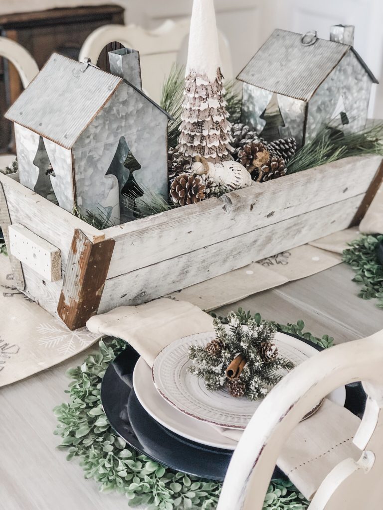 An easy winter table setting in my dining room! - Wilshire Collections