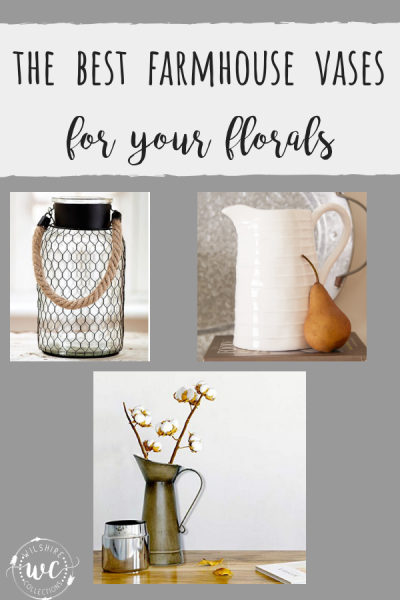 The best farmhouse vases for your florals! Galvanized, glass, chicken ...