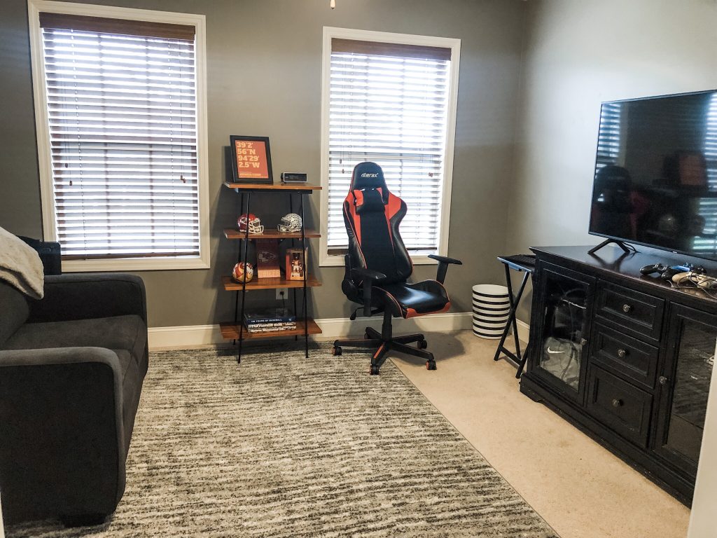 Boys game room makeover reveal! Perfect spot for video games and ...