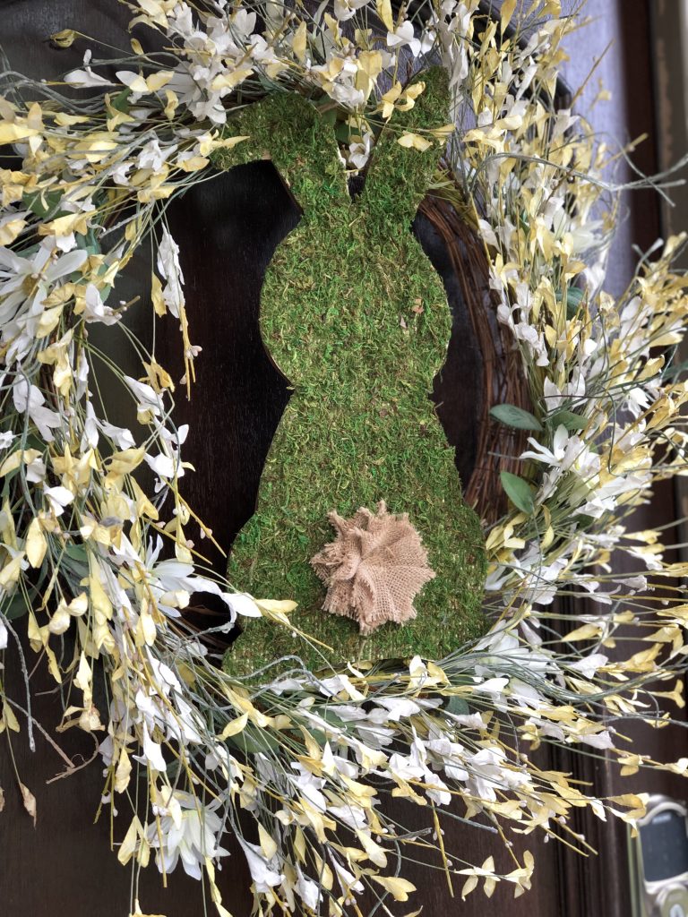 5 minute Easter craft- Peel and stick moss bunny, perfect for Spring ...