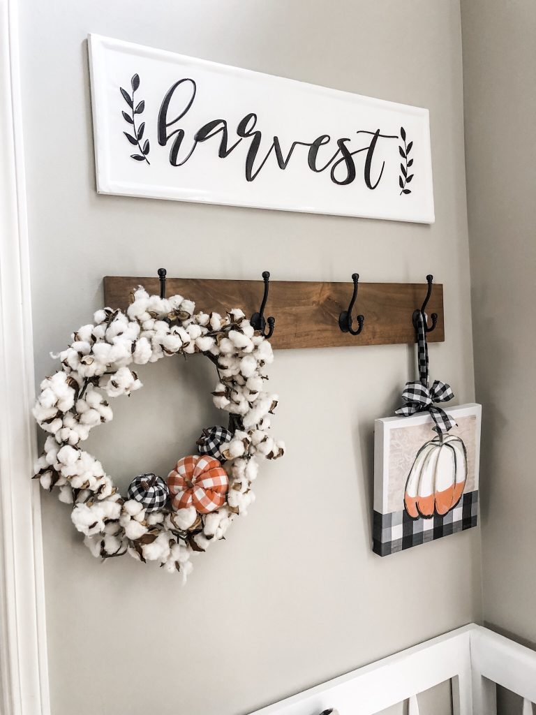 Fall buffalo check entry way bench decor! - Wilshire Collections