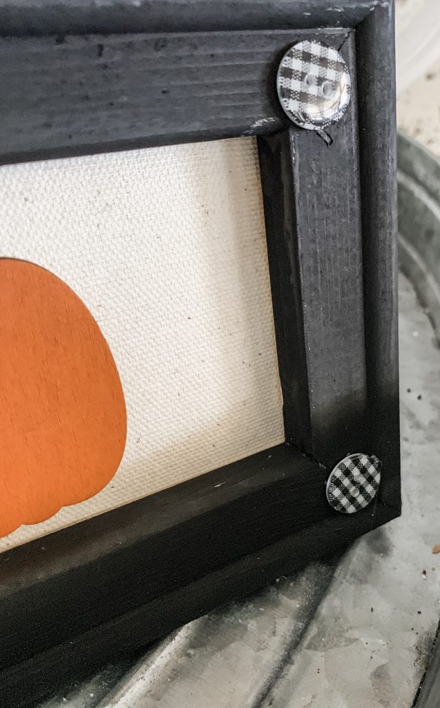 Halloween DIY on reverse canvas for a cute (not spooky) look ...