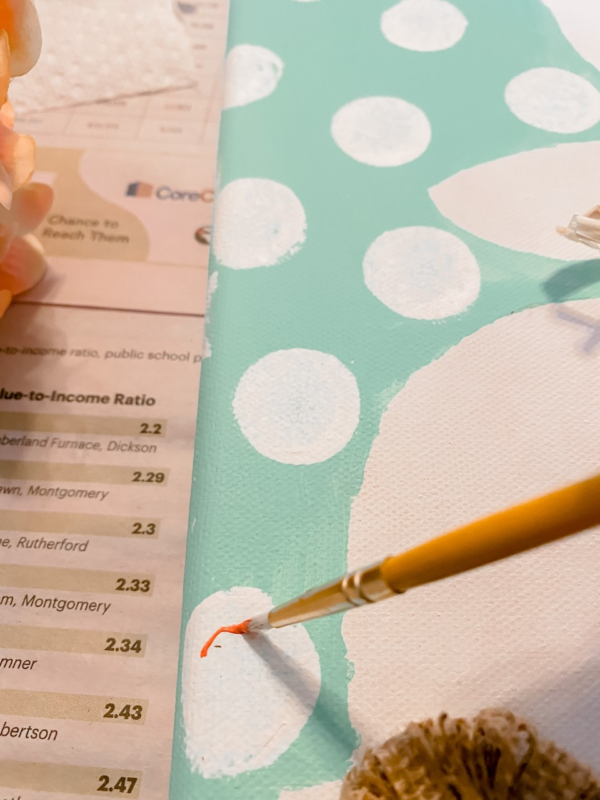 Painted bunny on canvas - Wilshire Collections