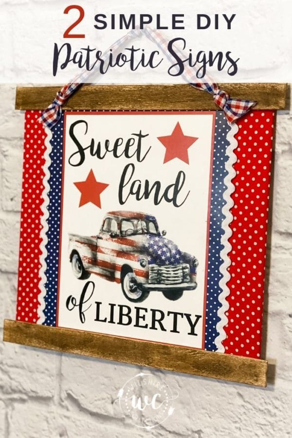 2 easy DIY patriotic signs - Wilshire Collections