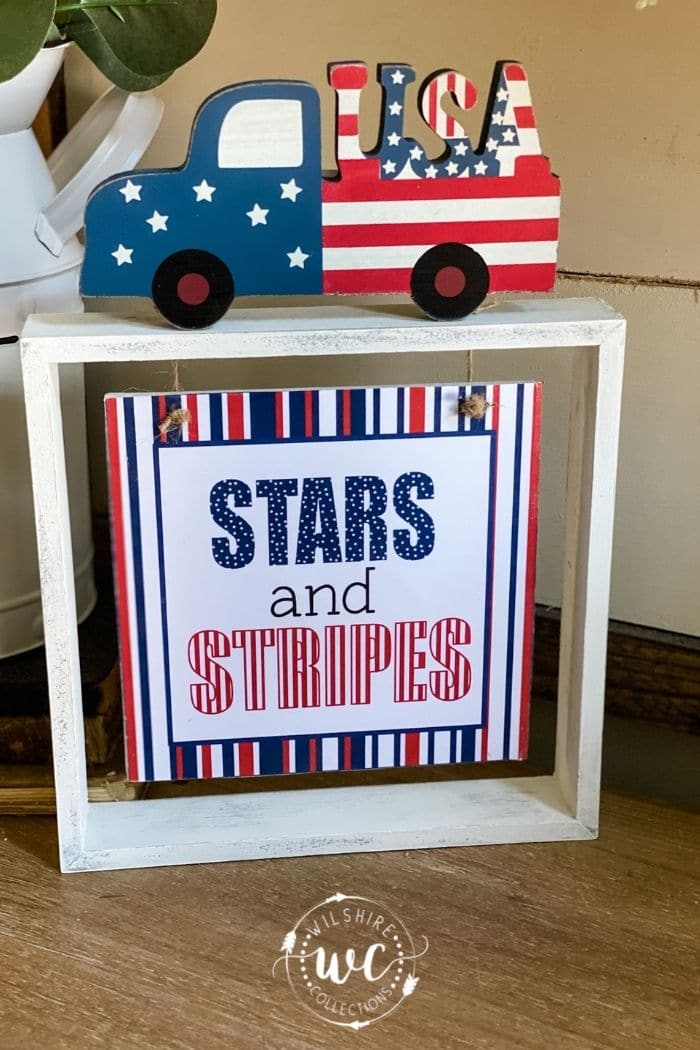 2 easy DIY patriotic signs - Wilshire Collections