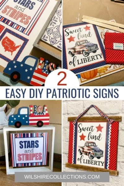 2 easy DIY patriotic signs - Wilshire Collections