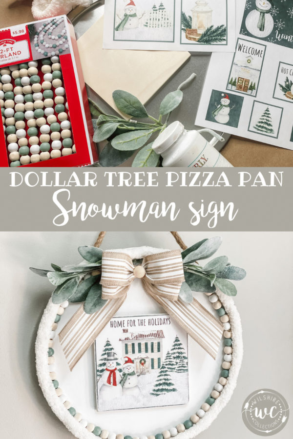 Dollar Tree pizza pan DIY for Christmas! - Wilshire Collections