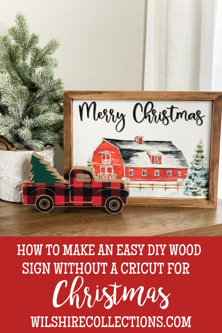 Easy DIY wood Christmas sign - Wilshire Collections