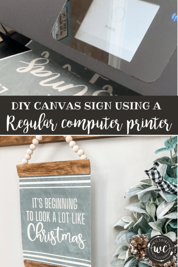 DIY Canvas sign using a printable - Wilshire Collections