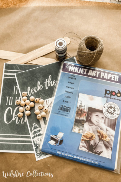 DIY Canvas sign using a printable - Wilshire Collections