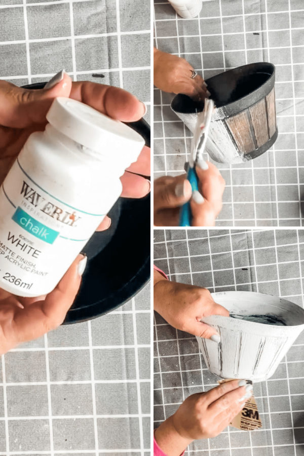 Flower pot DIY using two plastic Dollar Tree pots! - Wilshire Collections