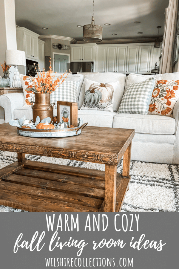 Warm and cozy fall living room - Wilshire Collections