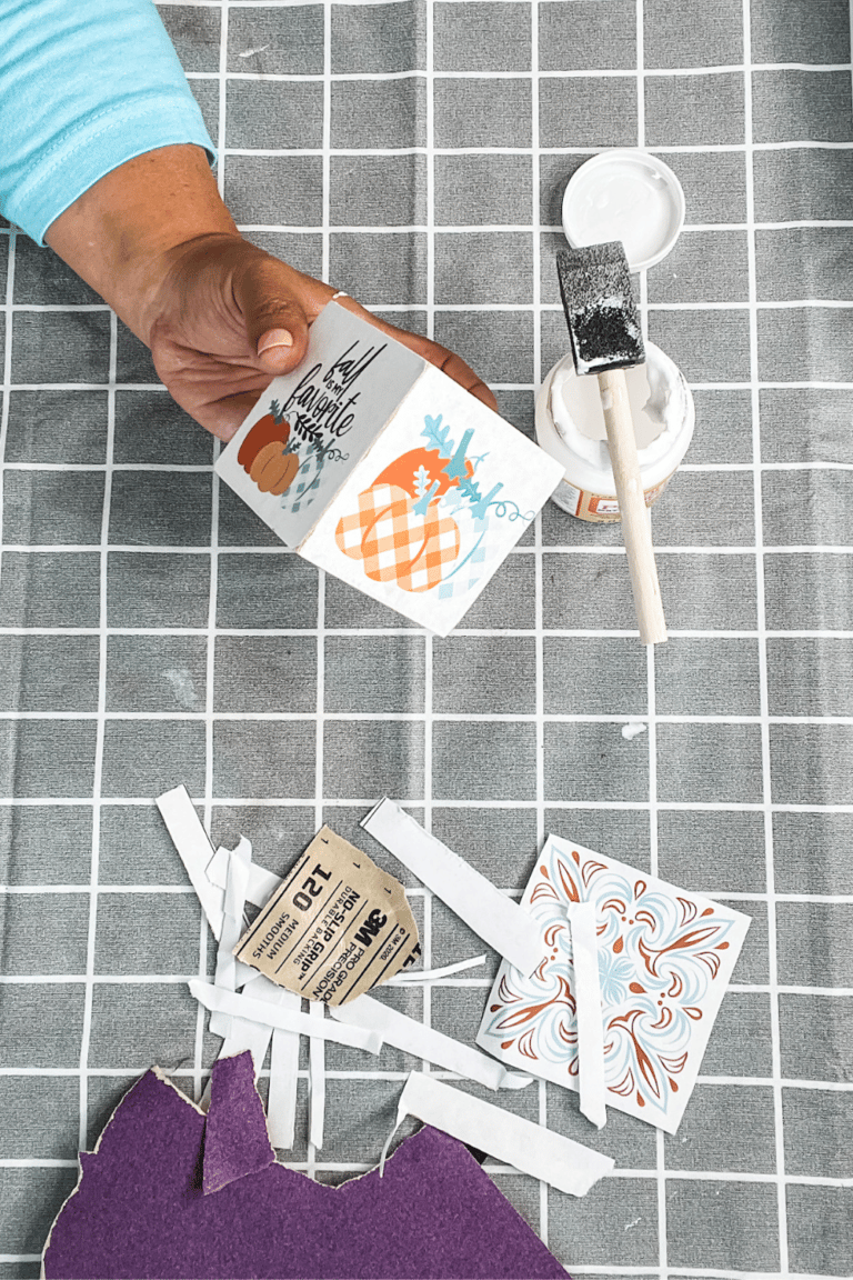 Wood cube craft idea using printables! - Wilshire Collections