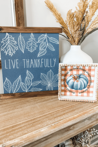 Easy DIY fall sign using a printable - Wilshire Collections