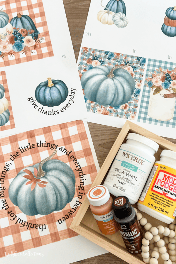 Easy DIY fall sign using a printable - Wilshire Collections