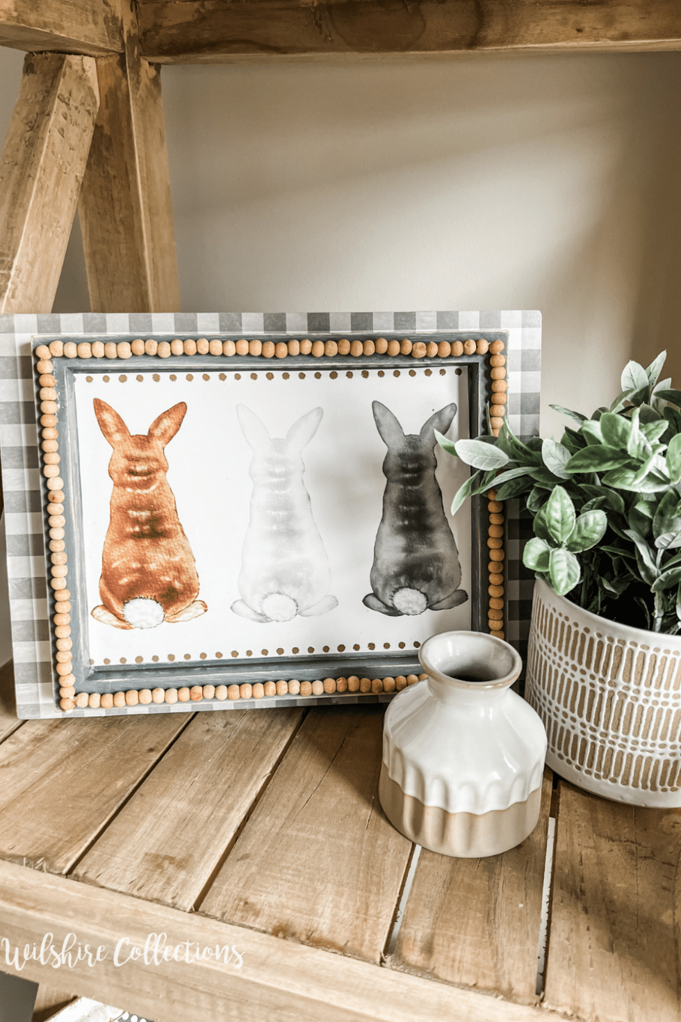 Adorable DIY bunny sign using a printable! - Wilshire Collections